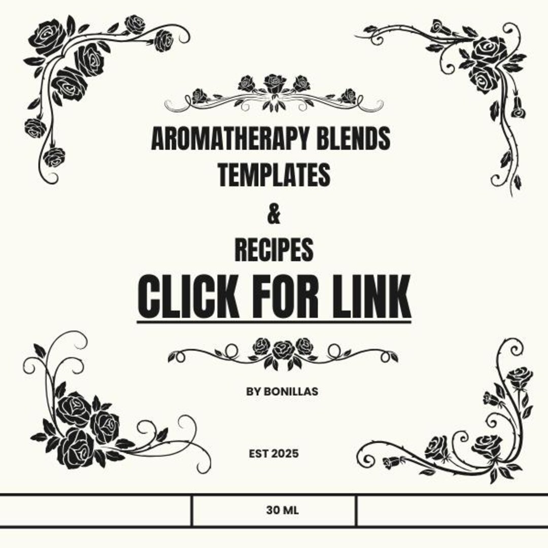 Aromatherapy Mason Jar Labels and Recipes Blends Customizable, Editable ...