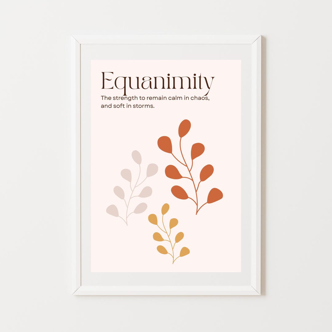 Boho Poster "equanimity" Art Print Emotions - Etsy