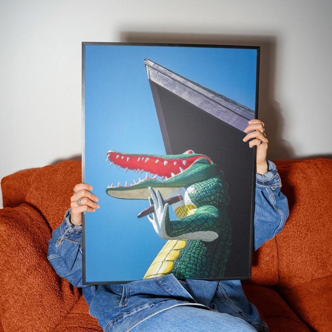 Retro Alligator Sculpture Print – Pop Art Photography – Vintage ...