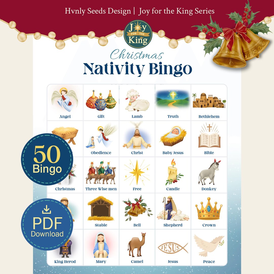 Nativity Bingo Game – Christmas Bible Printable (PDF) - Etsy