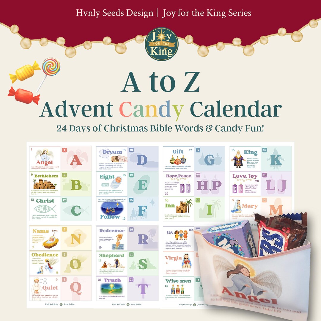 Nativity Advent Candy Alphabet Calendar • A–Z for 24 Days • Daily ...