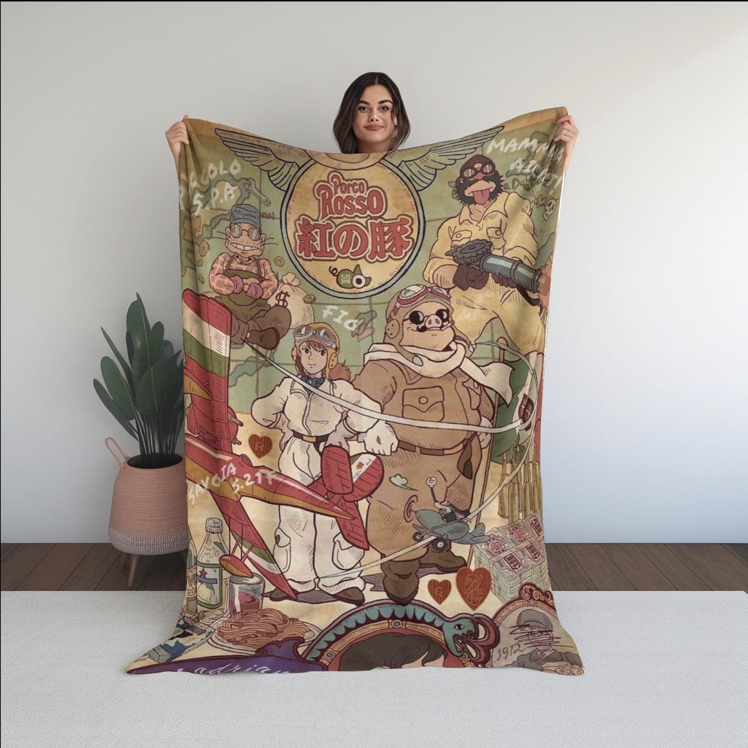 Japanese Anime Throw Blanket,ultimate Ghibli Manga, Gift for Kids, Gift ...