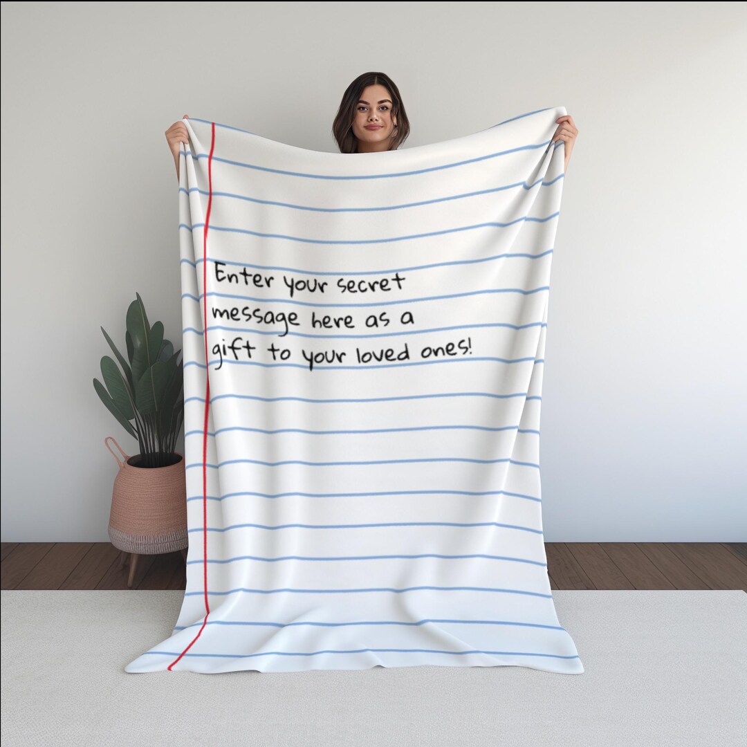 Personalized School Notebook Blanket | Home Decor, Gift for Him or Her ...