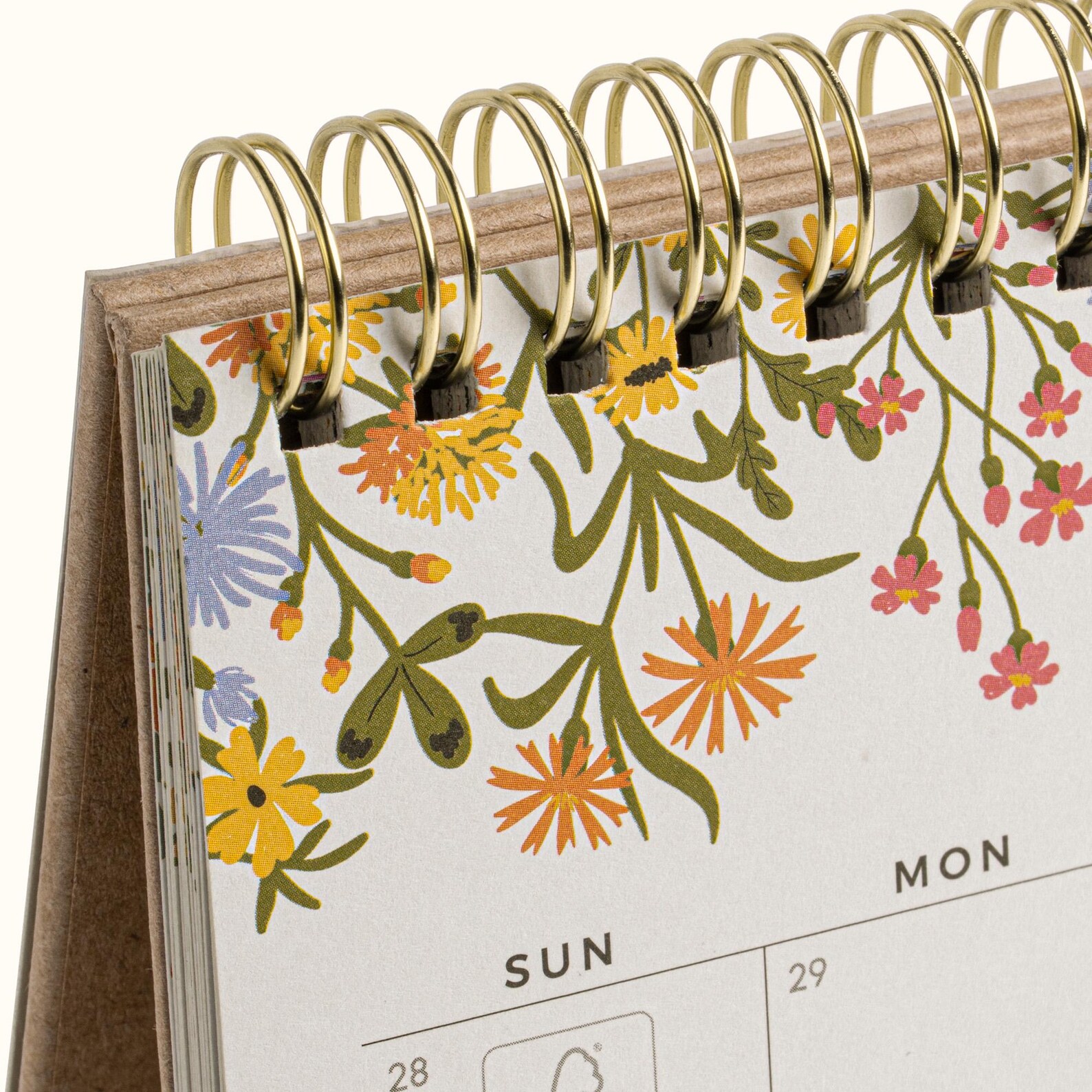 Cabbrix Summer Trace Standing Flip Desk Calendar From Jan 2026 to June ...