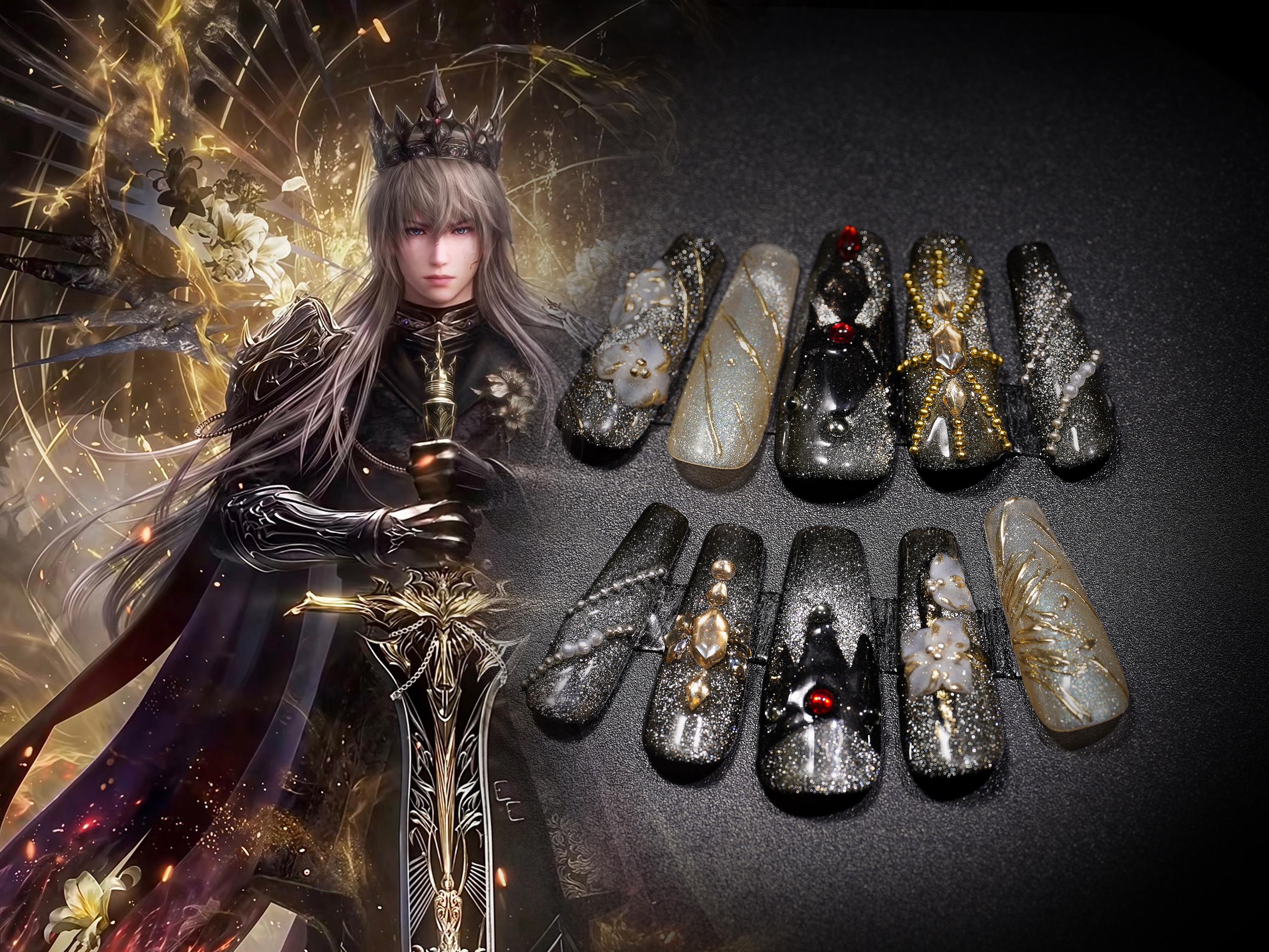 Love in Deepspace Xavier Press on Nails: 3D Nail Art, Anime Y2K Nails ...