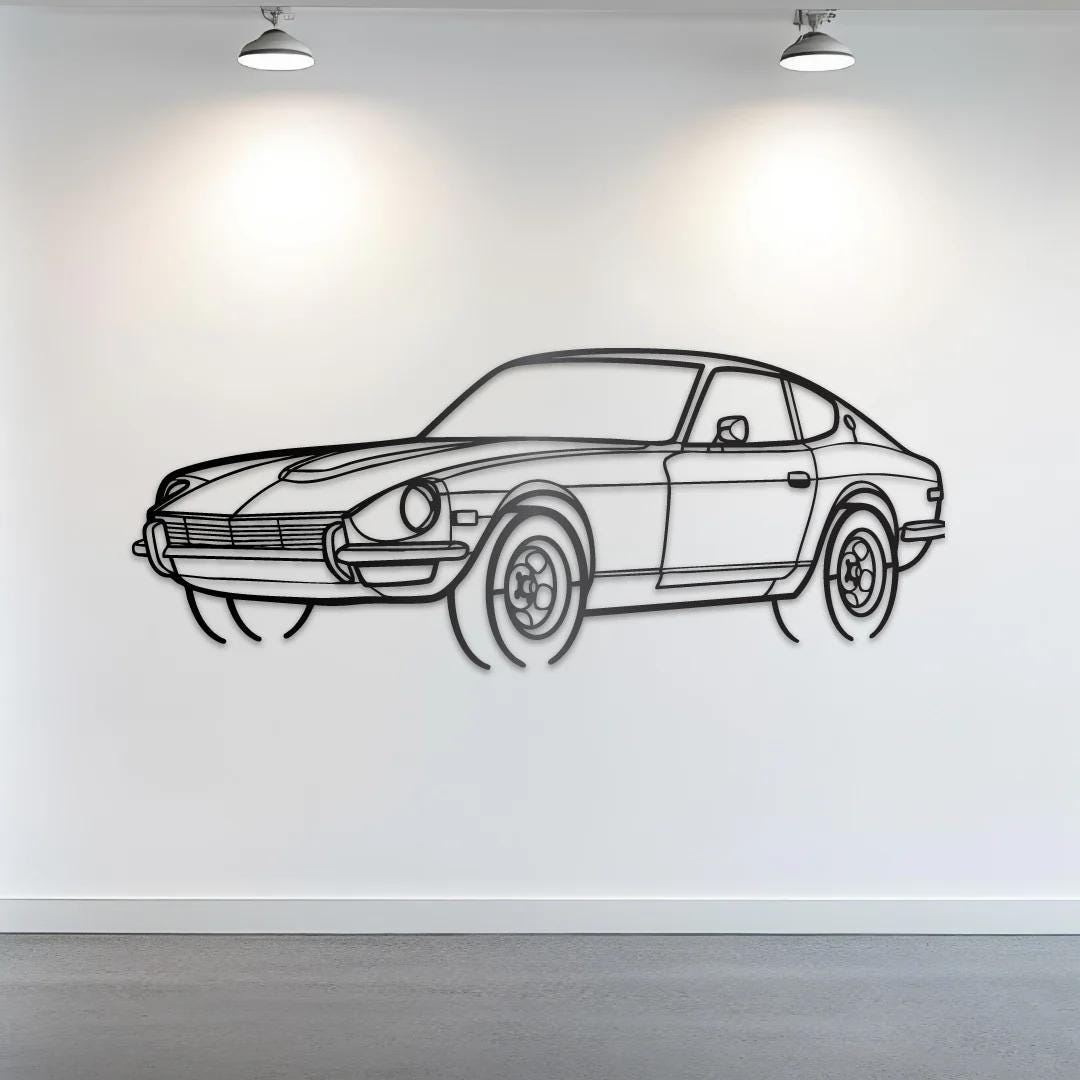 Datsun 240Z Wall Art, Fairlady Z Metal Wall Art, JDM Car Decor, Car ...