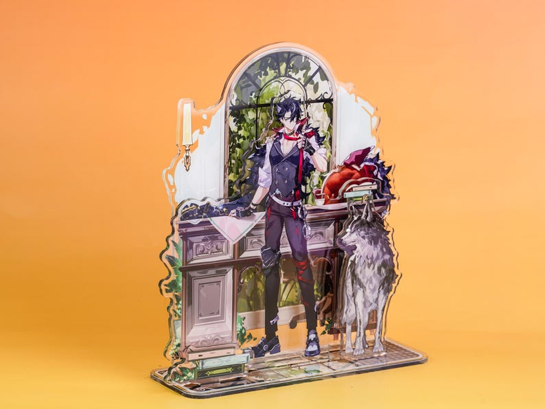 Genshin Impact Wriothesley 21cm Acrylic Standee | 3-piece Scene Desk ...