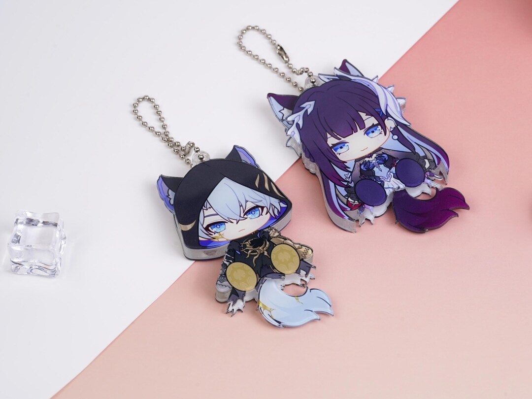 Honkai Star Rail Keychain – Phainon and Helektra, Wiggly Ears and Tails ...