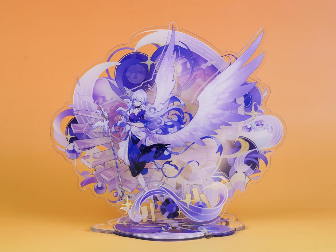 Honkai Star Rail Robin Acrylic Standee: Angelic Wings Fandom Decor - Etsy