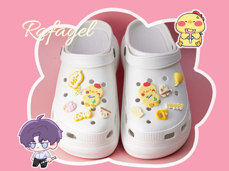 Rafayel Grumpy Crow Shoe Charms | Love in Deepspace Clog Decoration - Etsy