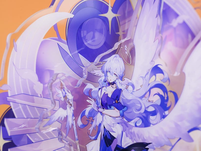 Honkai Star Rail Robin Acrylic Standee: Angelic Wings Fandom Decor - Etsy