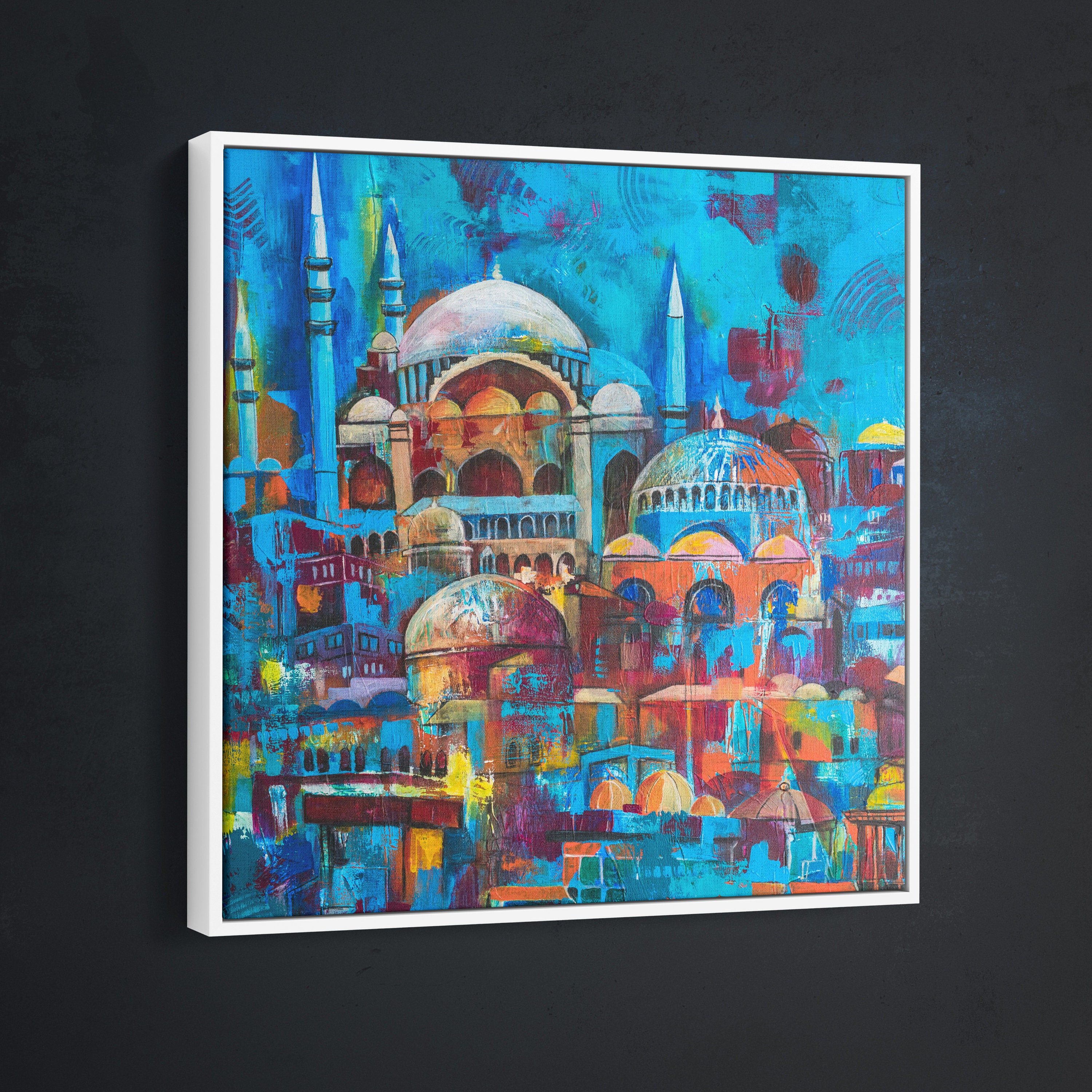 Limited Edition Print, Istanbul Skyline,wall Art, 24x24, Living Room ...