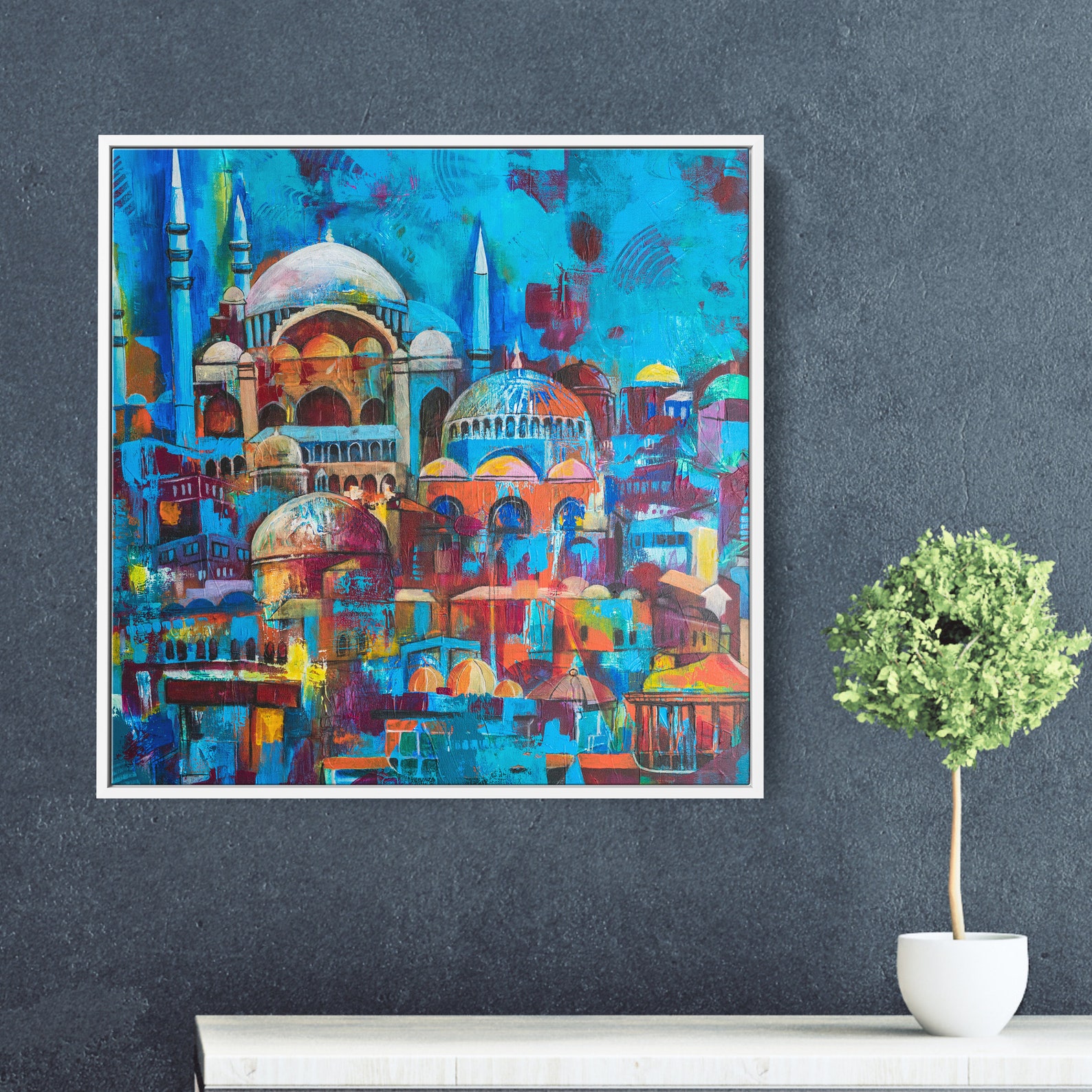 Limited Edition Print, Istanbul Skyline,wall Art, 24x24, Living Room ...