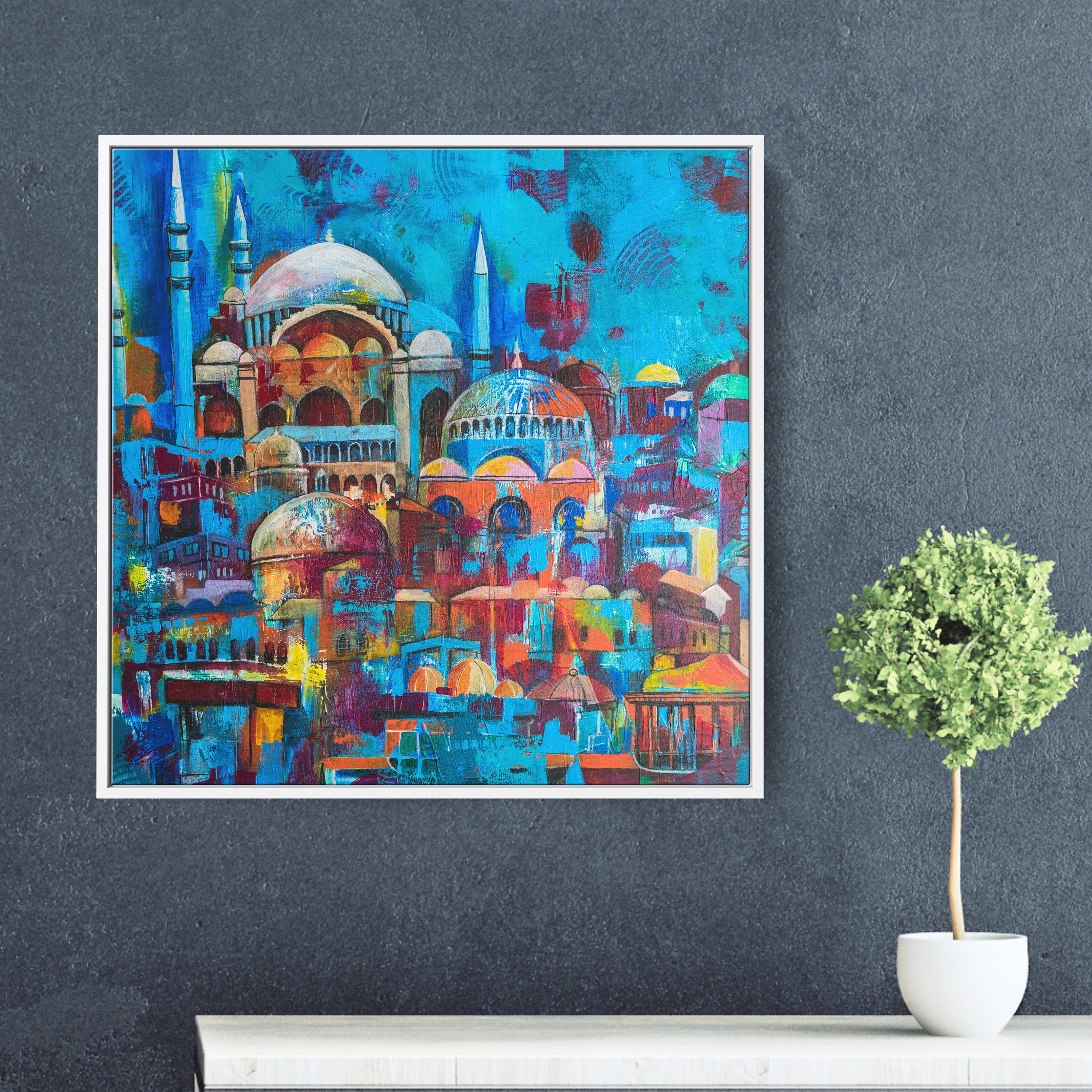 Limited Edition Print, Istanbul Skyline,wall Art, 24x24, Living Room ...