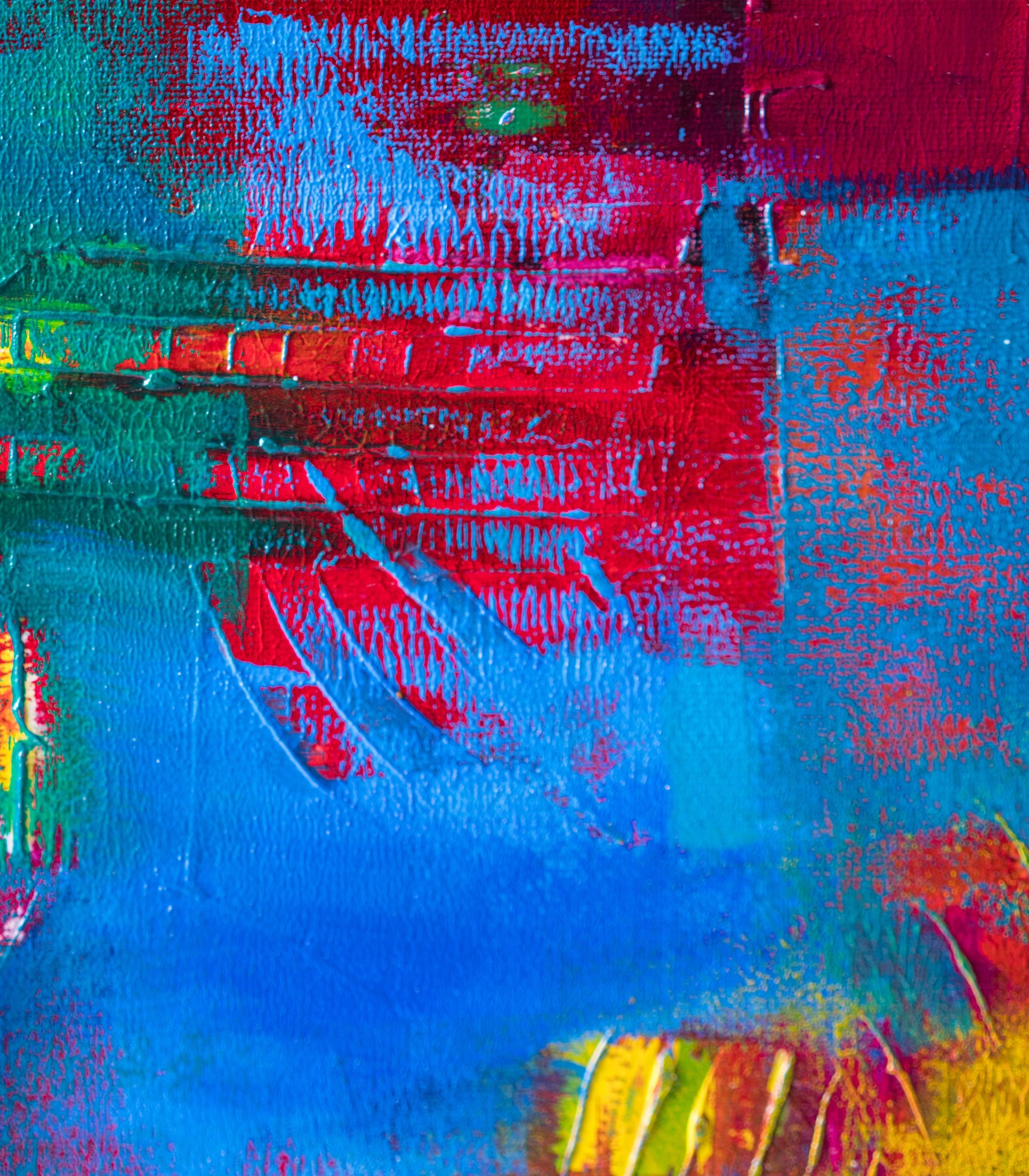 Two Piece Set Abstract Art, Modern Original Home Decor Set, Colourful ...