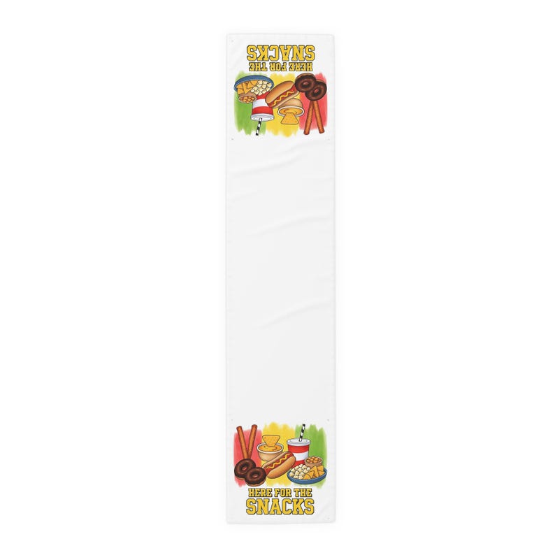 Snack-themed Table Runner for Parties, Fun Dining Decor, Kitchen Table ...