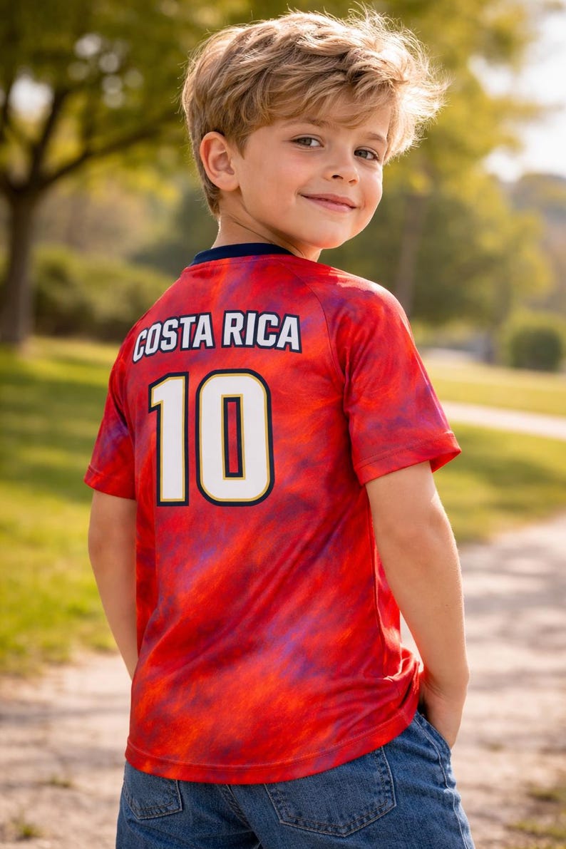 Personalized Costa Rica Soccer Jersey, Custom Kids Football Shirt, Game ...