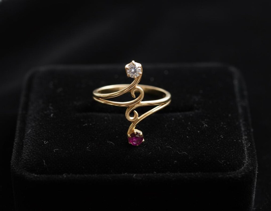 Red Stone & Moissanite Jewelry | Luxury Sparkling Gift | Elegant Bridal ...