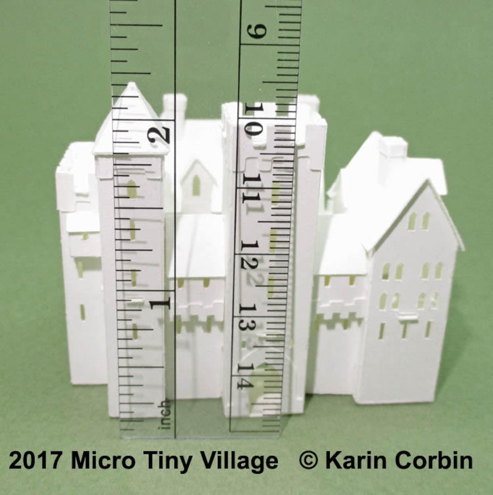 Micro Tiny Village Castle 2017 a Pre-cut and Pre-scored - Etsy