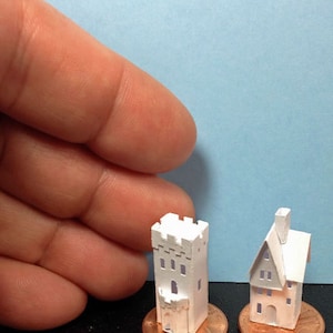 Micro Tiny Old Town 2014, a Pre-cut Kit to Make 8 Miniature Cardstock ...