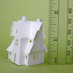 Tiny Village 2015, Pre-cut Kit to Make 8 Miniature Cardstock Buildings ...