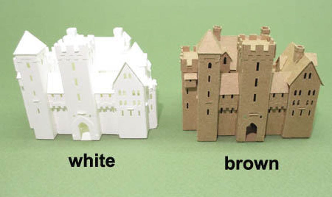 Tiny Village Castle 2017, a Pre-cut and Pre-scored Cardstock Kit, Color ...