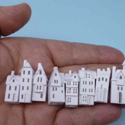 Micro Tiny Village 2015 Pre-cut Kit to Make 8 Very Small - Etsy