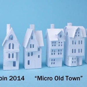 Micro Tiny Old Town 2014, a Pre-cut Kit to Make 8 Miniature Cardstock ...