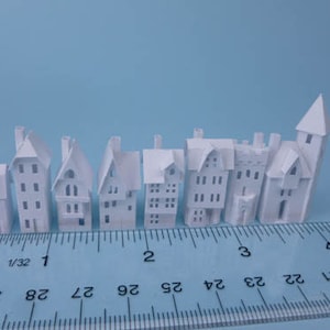 Micro Tiny Old Town 2014, a Pre-cut Kit to Make 8 Miniature Cardstock ...
