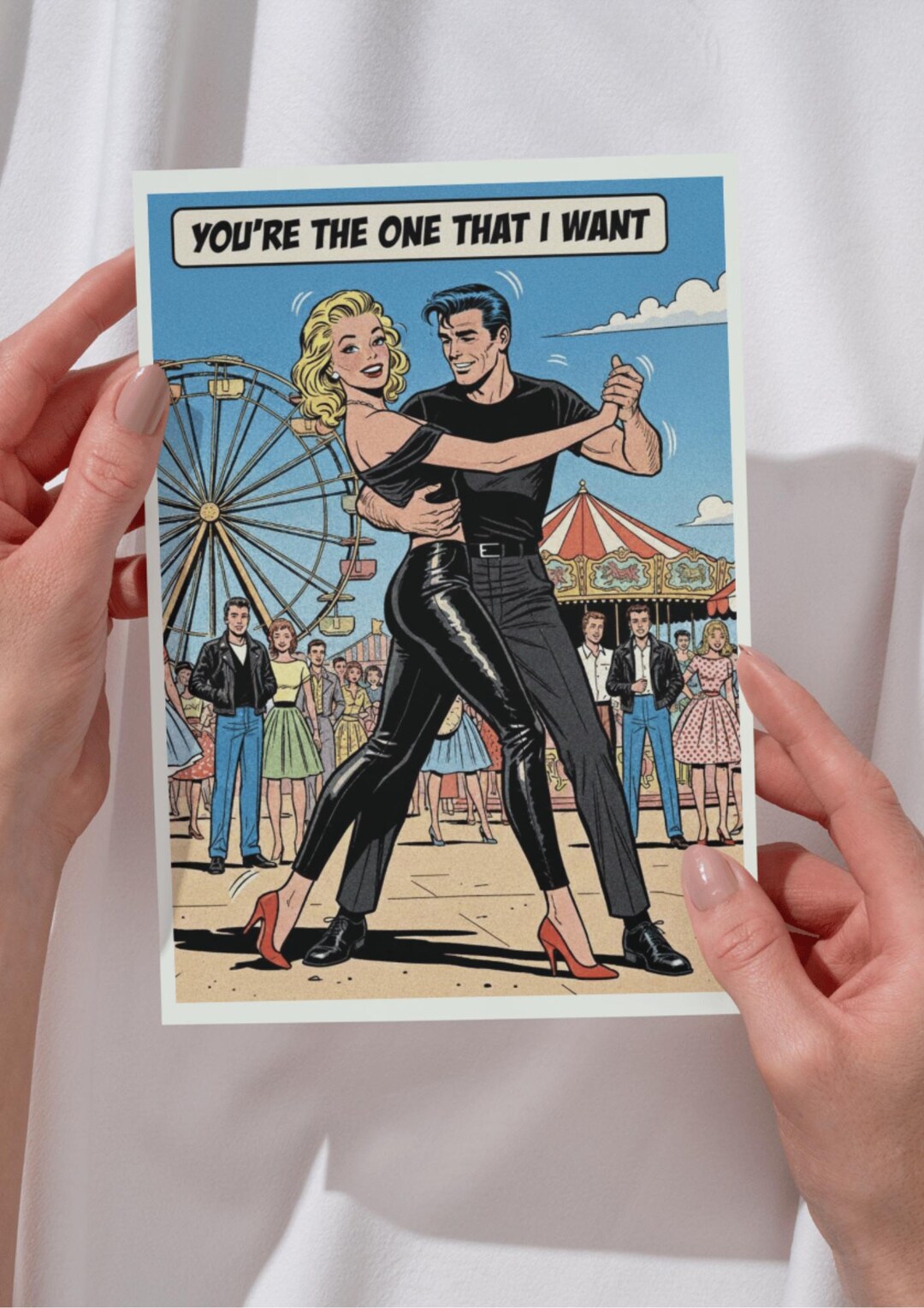 Grease Inspired Greeting Card | Funny Valentine, Birthday Card - Etsy