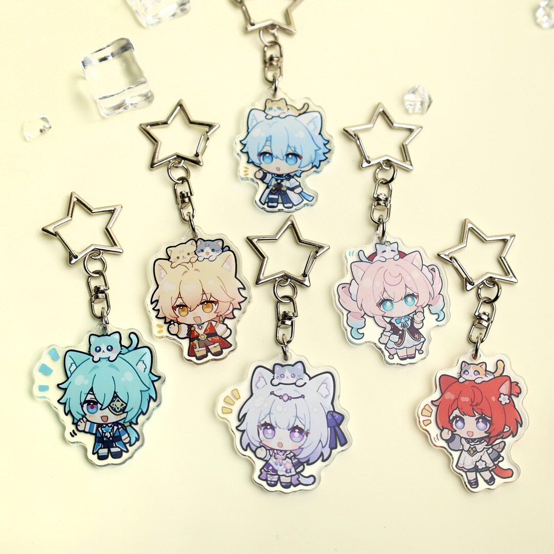 Phainon Mydei Anaxagoras Castorice Tribios Cyrene Acrylic Keychain Set ...