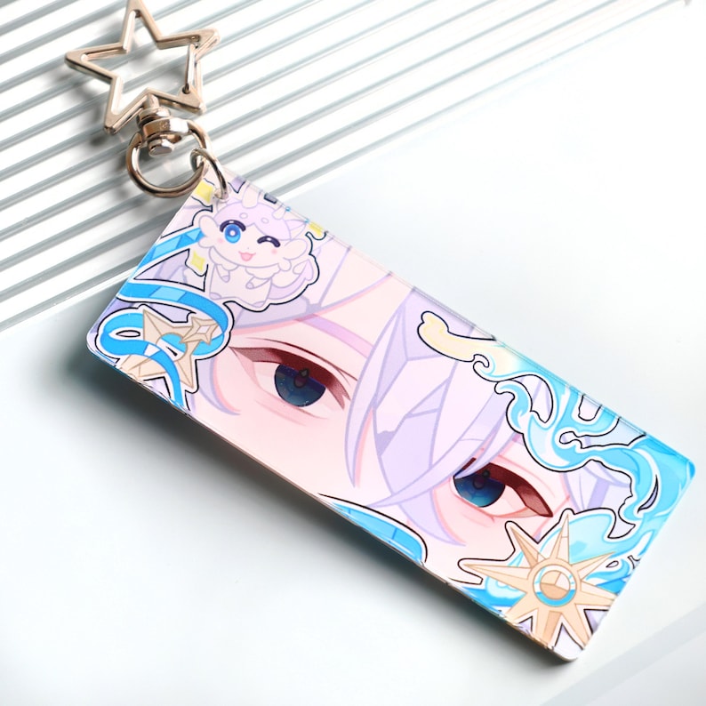 Honkai Star Rail Phainon Eye Keychain - Anime Character Blue Eyes ...