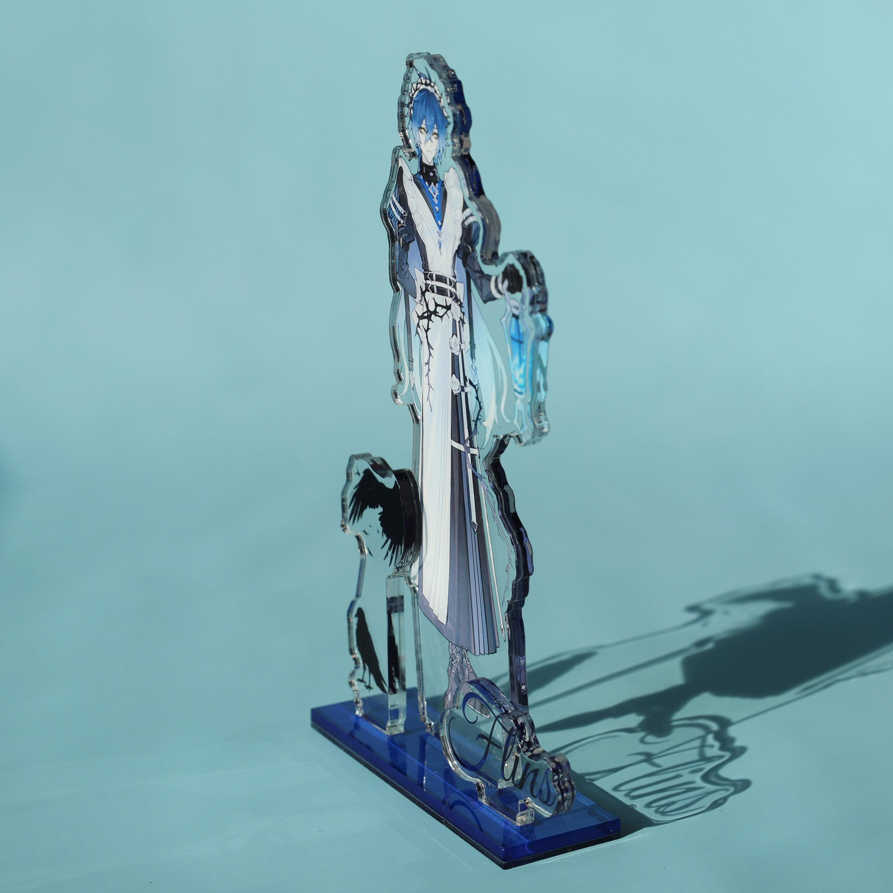 Genshin Impact Flins Acrylic Standee - Blue Haired Servant With Cane ...