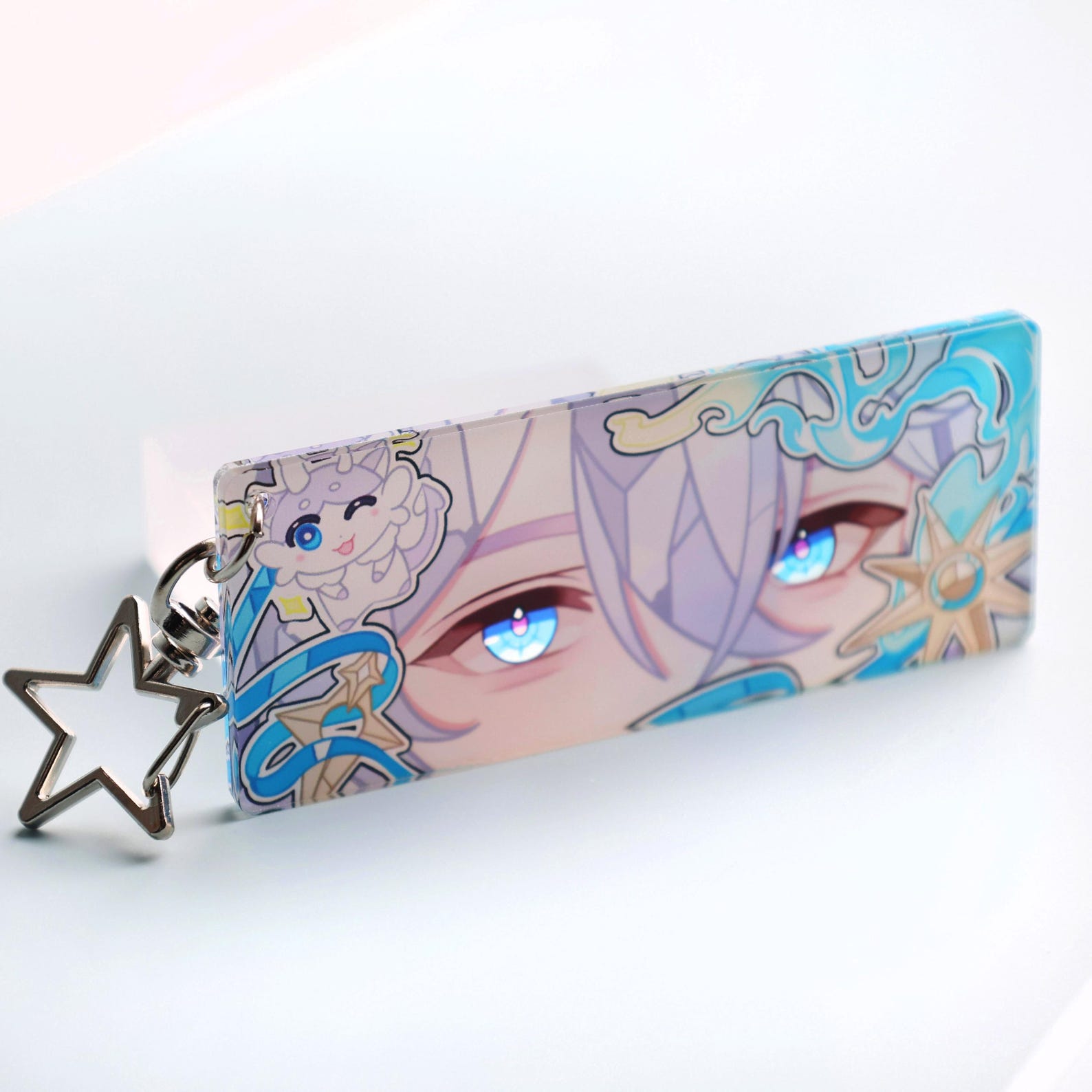 Honkai Star Rail Phainon Eye Keychain - Anime Character Blue Eyes ...