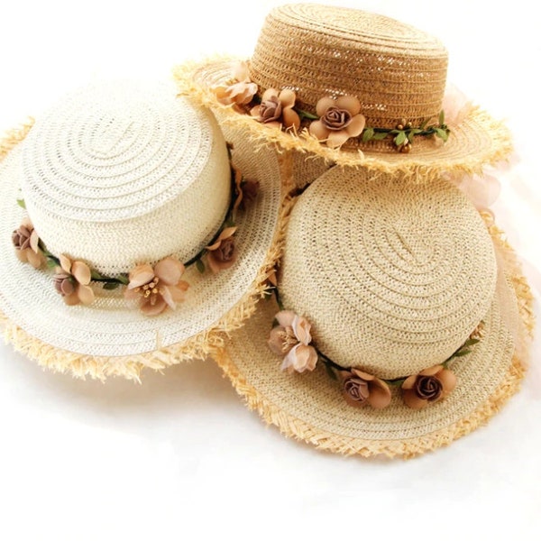 Straw Top Hat - Etsy