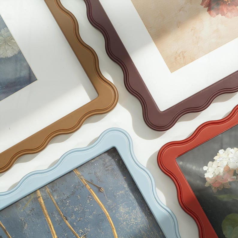 Wavy Edge Photo Frame, Colorful Modern Picture Frames for Wall & Table ...