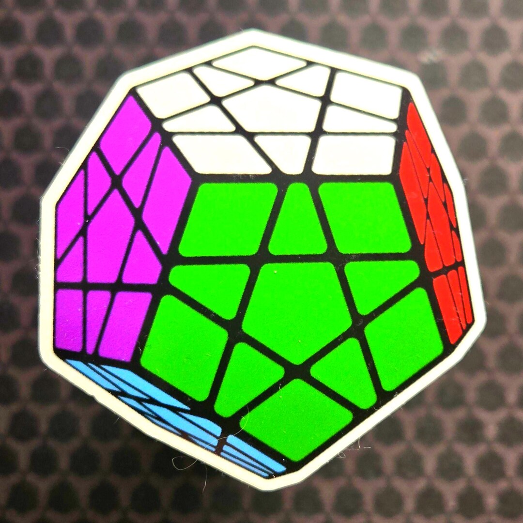 Megaminx Rubik’s Cube Sticker | Custom Retro Puzzle Decal | Glossy ...