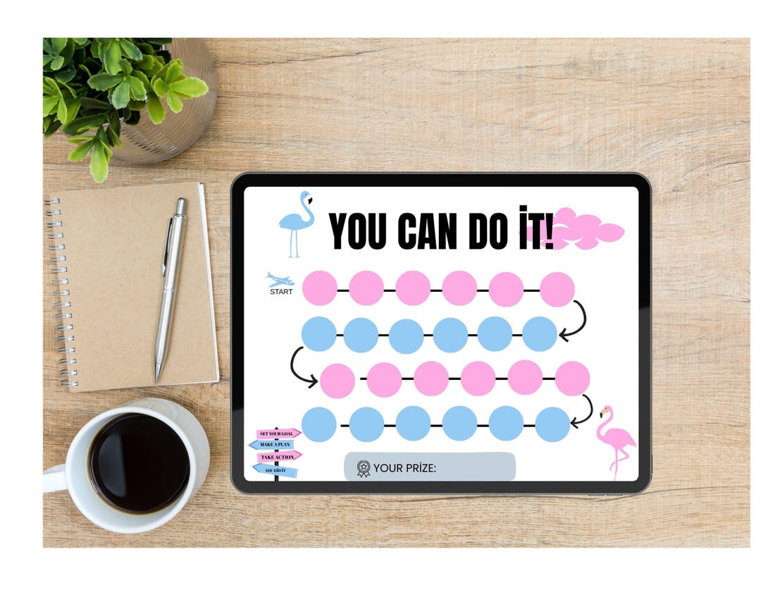 Reward Chart for Kids Printable- Flamingo Habit Tracker-motivation ...