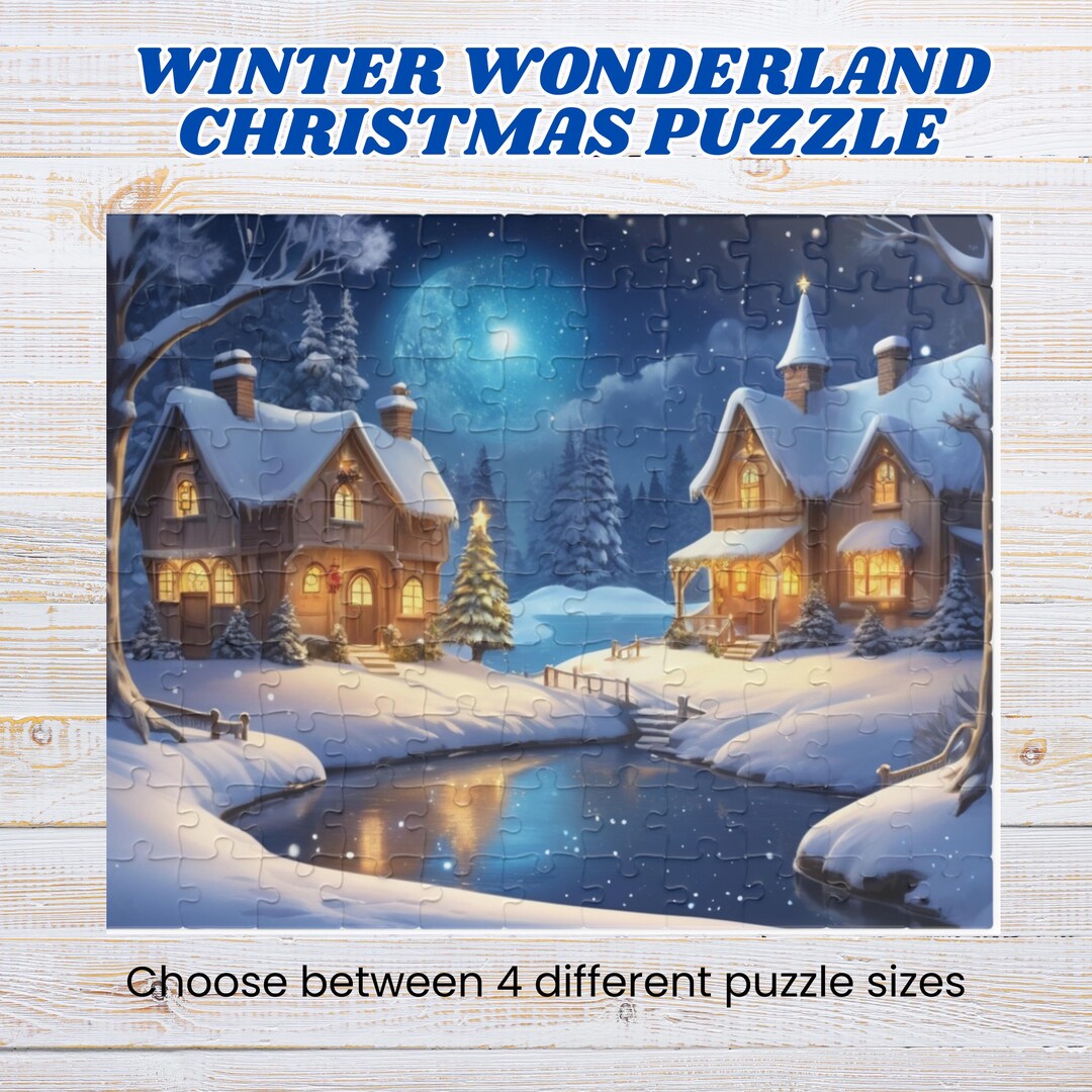 Winter Wonderland Christmas Puzzle: Cozy Night Themed Jigsaw - Etsy