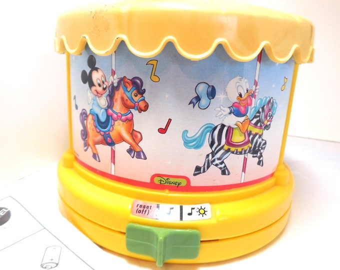 DISNEY Dreamtime Carousel Musical Projector Baby Collect 1990 With ...