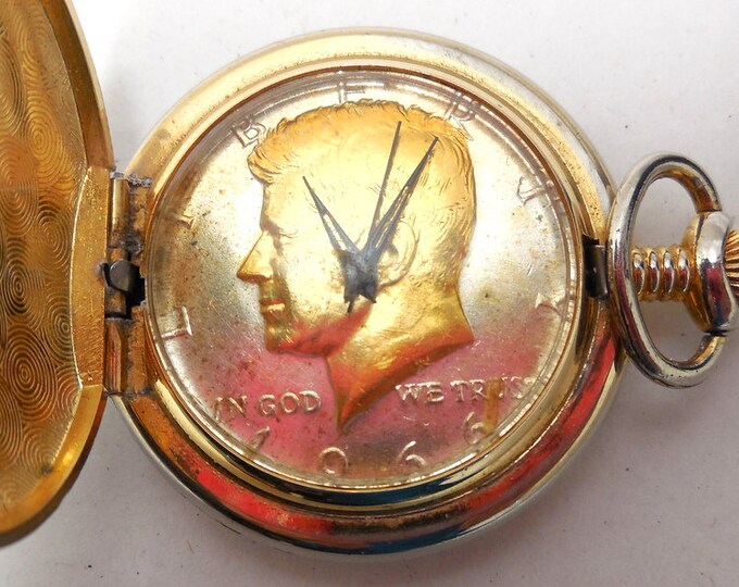 1966 Kennedy Half Dollar Pocket Watch Collect Christmas Gift - Etsy