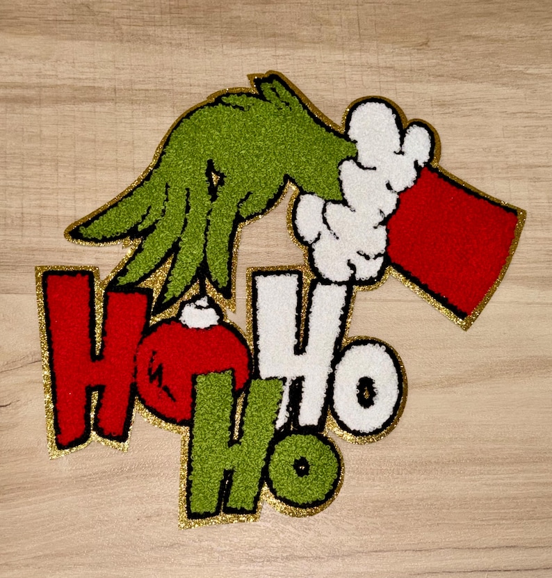 The Grinch Chenille Iron on Patch - Etsy