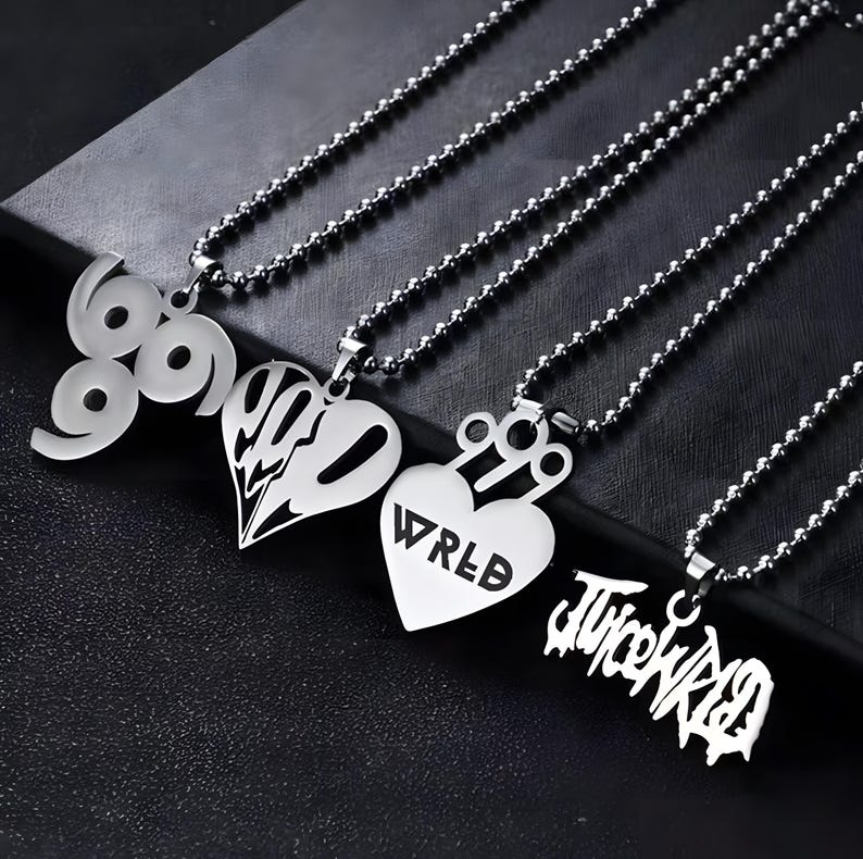 Juice WRLD 999 Necklace, Rapper Logo Pendant Chain - Etsy