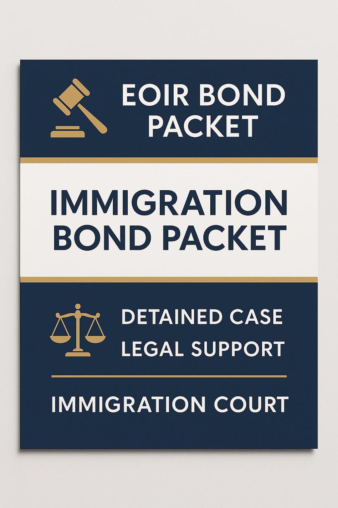 EOIR Bond Packet – Master Template - Etsy