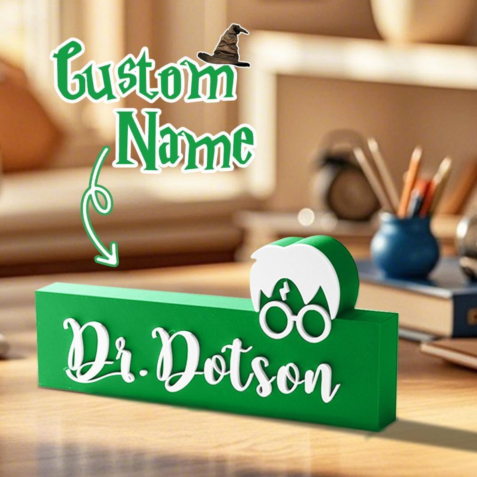 Personalized 3D Print Name Sign | Custom Desk Name Plate | Office Desk ...