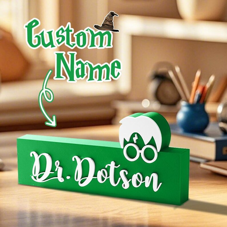 Personalized 3D Print Name Sign | Custom Desk Name Plate | Office Desk ...