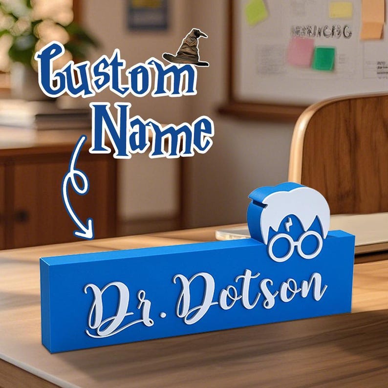Personalized 3D Print Name Sign | Custom Desk Name Plate | Office Desk ...