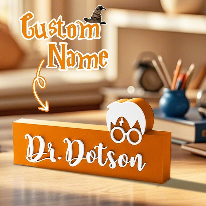 Personalized 3D Print Name Sign | Custom Desk Name Plate | Office Desk ...