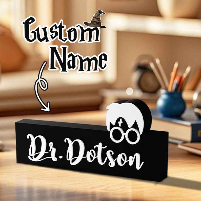 Personalized 3D Print Name Sign | Custom Desk Name Plate | Office Desk ...