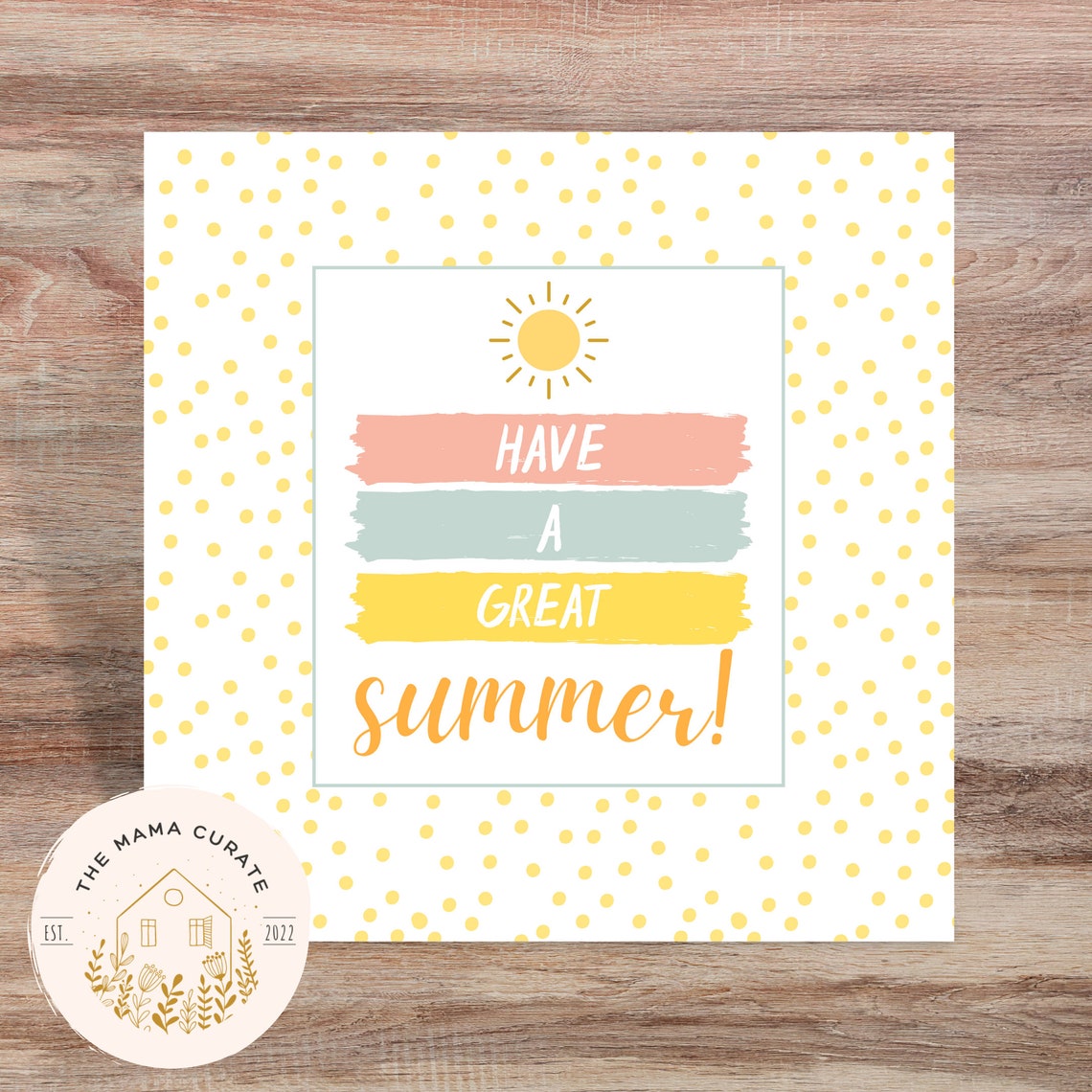 Have a Great Summer Card, SUMMER CARD, School Card, End of School ...